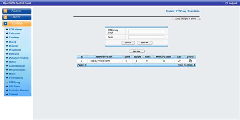 OpenSIPS Control Panel
