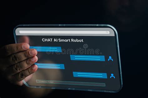 AI Chatbot Smart Digital Customer Service Application Concept Man