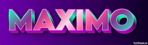 Maximo Efecto de texto y diseño de logotipos Nombre