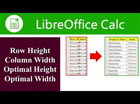 How To Change Row Height And Column Width In Libreoffice Calc Quickly Resize Columns And Rows