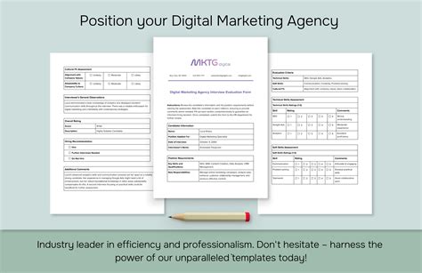 Digital Marketing Agency Interview Evaluation Form Hr Template In Word