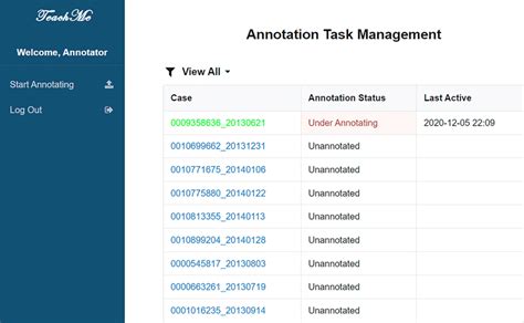 The Annotating Tasks Management Interface Download Scientific Diagram