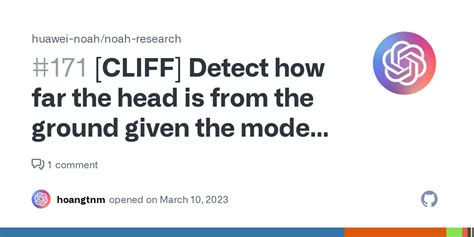 Cliff Detect How Far The Head Is From The Ground Given The Model