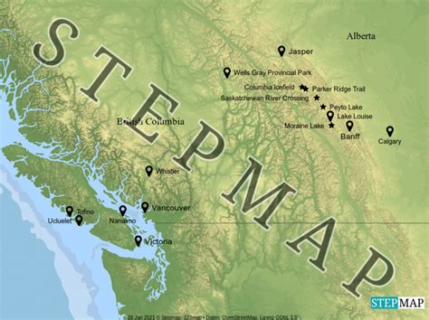 StepMap Kanada Landkarte für Welt