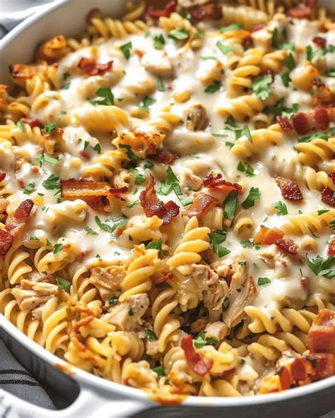 Chicken Bacon Ranch Pasta Casserole