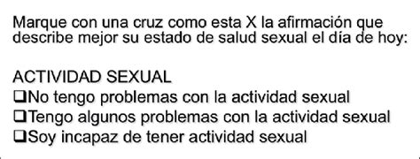 ítem actividad sexual añadido por los autores como parte de la Download Scientific Diagram