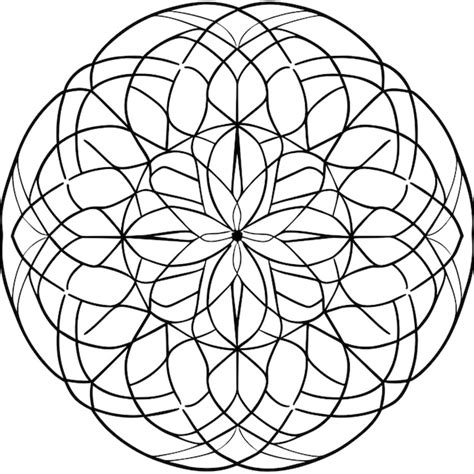 Premium Vector Intricate Geometric Mandala Vector Illustration Line Art