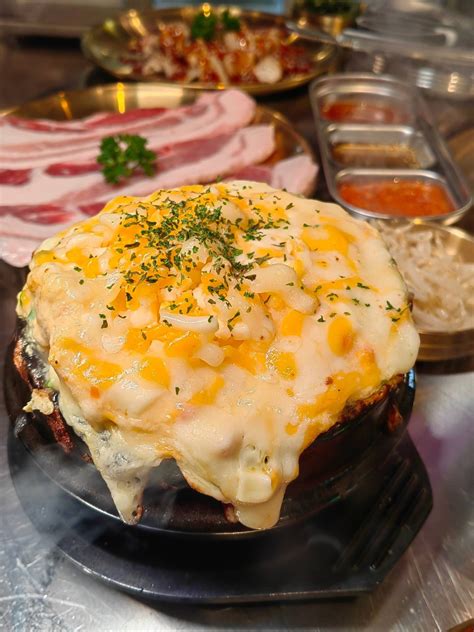 ไข่ตุ๋นชีส ร้าน Myeongdong 명동 เมียงดง ปิ้งย่างเกาหลี สาขาเมเจอร์ รัช