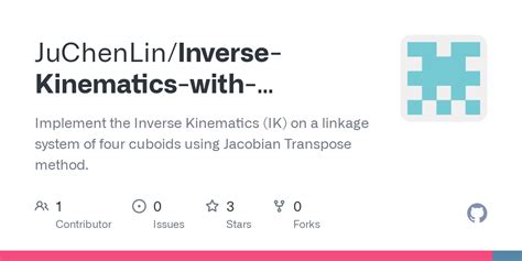Github Juchenlininverse Kinematics With Jacobian Transpose Method Implement The Inverse