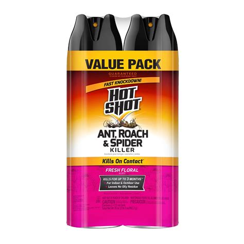 Hot Shot Ant Roach And Spider Killer 2 175 Ounce Aerosol Cans Fresh