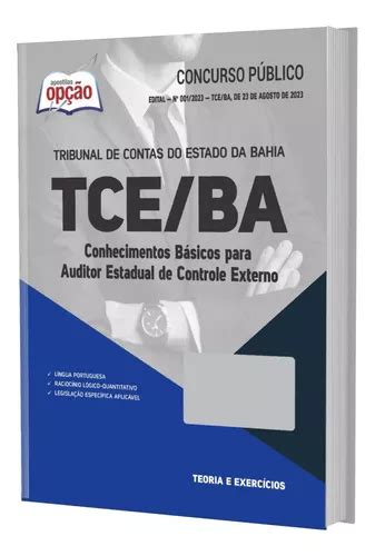 Apostila Tce Ba Auditor Estadual Controle Externo Comum Mercadolivre