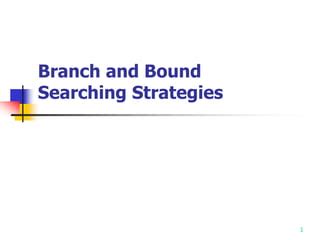 Unit Branch Bound Design Of Algorithms Ppt