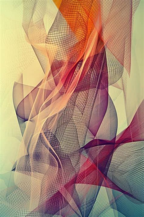 Colorful And Wavy Translucent Fabric With A Grid Structure Generated Using Ai Stock