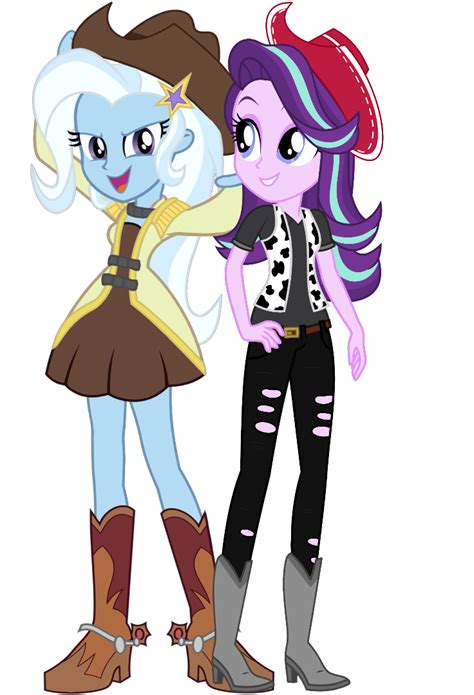 Trixie And Starlight Glimmer Cowgirl Outfit By Cutler1228 On Deviantart