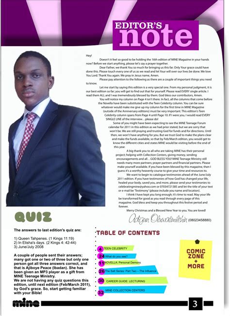 MINE Magazine Editor S Note Page 3