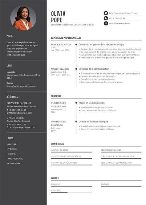 Exemples de CV Consultant en gestion de la réputation en ligne Guide