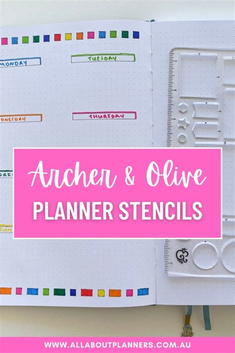 Archer And Olive Dot Grid Planner Stencil Review Including Example