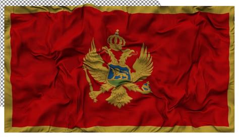 Montenegro Flag Waving Cloth Bump Texture Background 3d Rendering Premium Ai Generated Psd