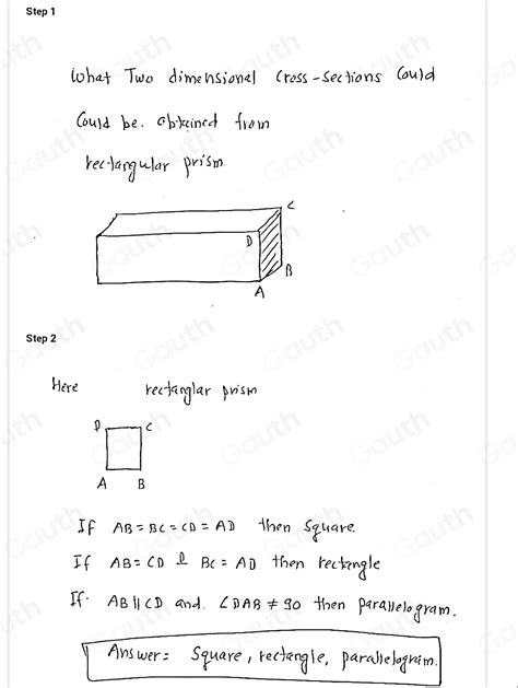 solved 29 what two dimensional cross sections could be obtained from