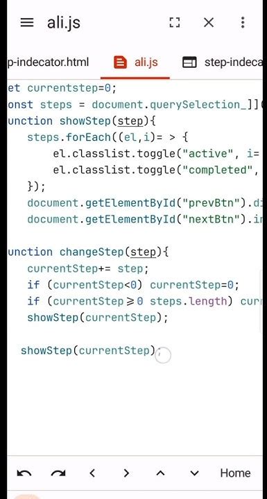 Step Indicator Using Html Css And Javascript Youtube