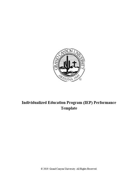 Iep Performance Template Pdf Individualized Education Program Special Education