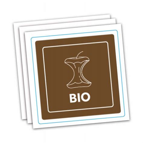 Naklejka BIO do segregacji śmieci na pojemniki kosze wodoodporna 1