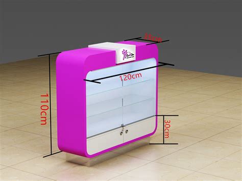 Customize Cosmetic Display Showcase Perfume Store Glass Cabinet