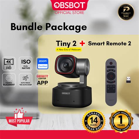 Jual Obsbot Tiny 2 Al Powered Ptz 4k Webcam Streaming Camera Ai