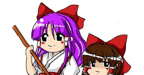 東方 霊夢 旧と今 絵チャ 零華ゆっくりと再稼動のイラスト Pixiv