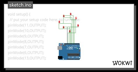 Led Circle Blinkino Wokwi Esp32 Stm32 Arduino Simulator