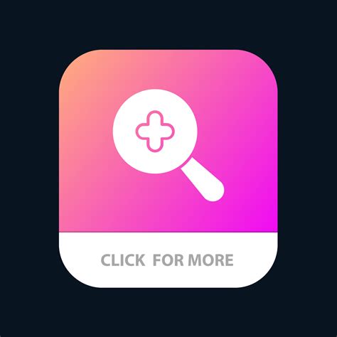 Expanded Search Plus Mobile App Button Android And Ios Glyph Version