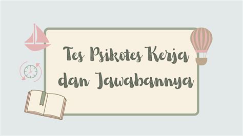 30 Contoh Soal Psikotes Kerja Dan Jawaban Terbaru Siap Pakai Tes Di