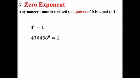 Zero Exponent Youtube