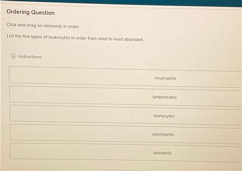 Solved Ordering QuestionClick And Drag On Elements In Chegg