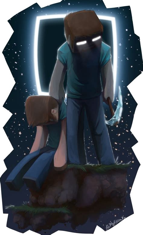 Herobrine Minecraft Anime Minecraft Drawings Minecraft Pictures