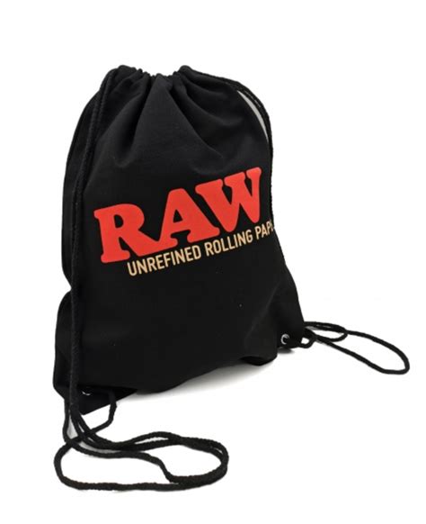 Raw Black Draw String Bag Kazam Headshop