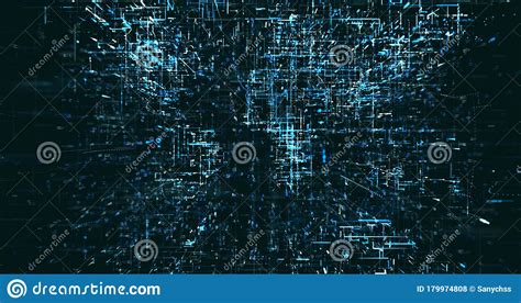 abstract digital network data background 3d rendering stock