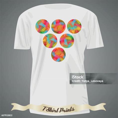 Desain Kaos Dengan Ilustrasi Abstrak Berwarnawarni Dengan Lingkaran