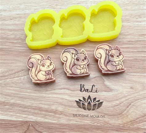 Squirrel Trio Bali Silicone Moulds