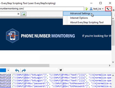 Edición de un script en ES Desktop