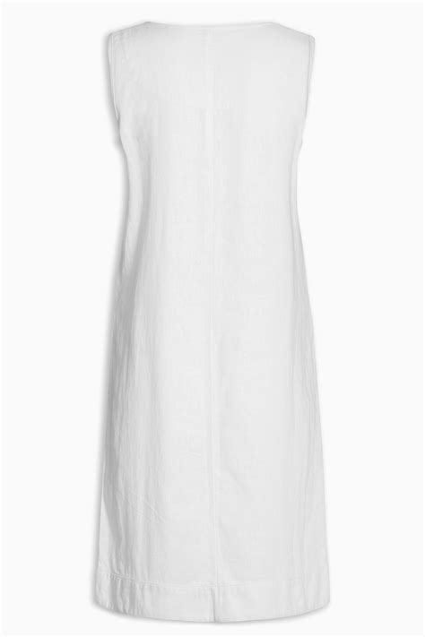 N3xt White Linen Blend Sleeveless Shift Dress Size 16 To 18