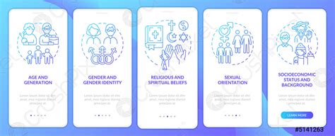 Types Of Diversity Blue Gradient Onboarding Mobile App Screen Stock Vector 5141263 Crushpixel