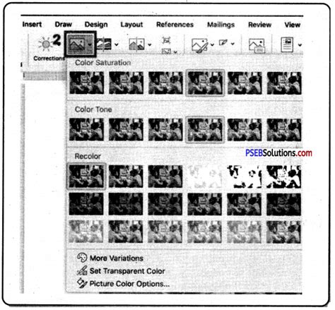 pseb 7th class computer notes chapter 5 microsoft word part iii pseb