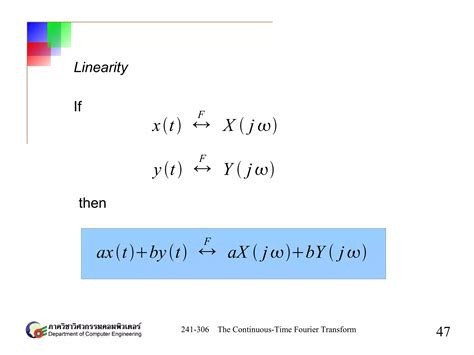 Chapter The Continuous Time Fourier Transform Pdf
