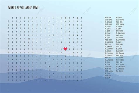 Love Word Puzzle For Valentines Day Language Solve Task Vector