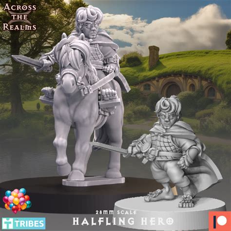 3D Printable Halfling Hero By Across The Realms