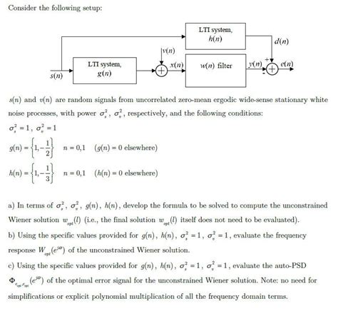 Consider The Following Setup LTI System Hin Dan Chegg Com