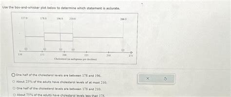 Solved Use The Box And Whisker Plot Below To Determine Which Chegg