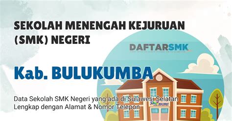 Daftar SMK Negeri Di Kab Bulukumba Sulawesi Selatan Daftar SMK
