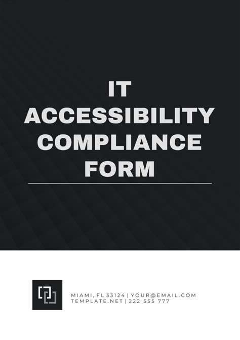 Free It Accessibility Compliance Form Template To Edit Online